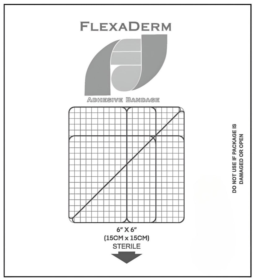 (25) 6"x 6" Waterproof Bandages – FlexaDerm